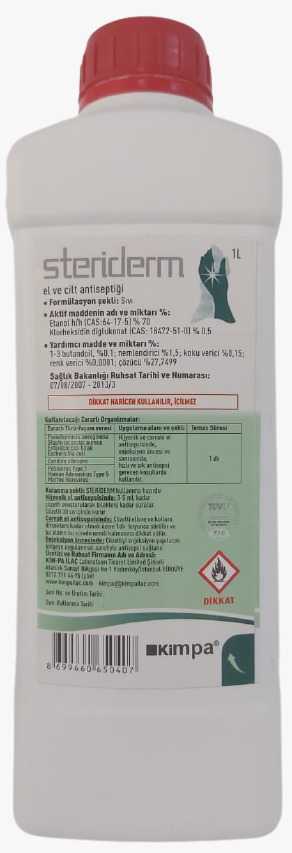 Steriderm Hand & Skin Disinfectant 1000ml Kimpa-1000 | www.megaaz.com