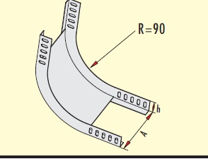 INSIDE VERTICAL BEND W:400mm.H:50mm. T:1,5mm code GIBI-A40/50 PG GERSAN ...